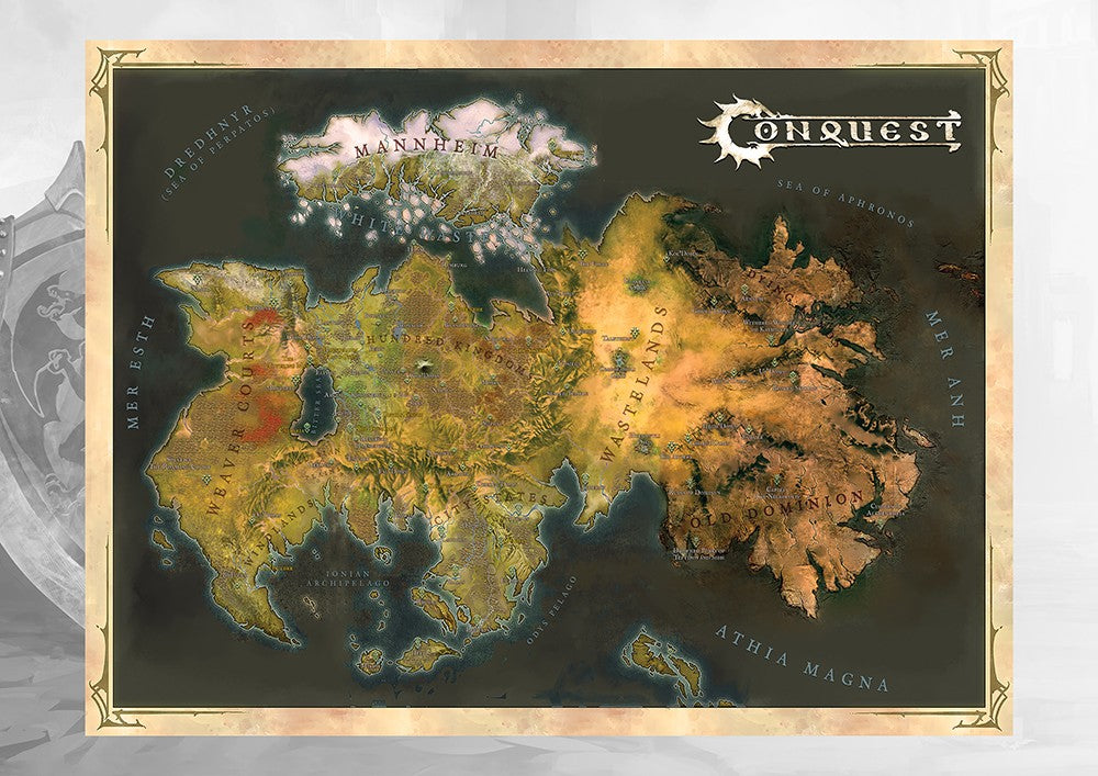 Conquest Cloth Map of Alektria, the first continent of EÄ – DMZ HK